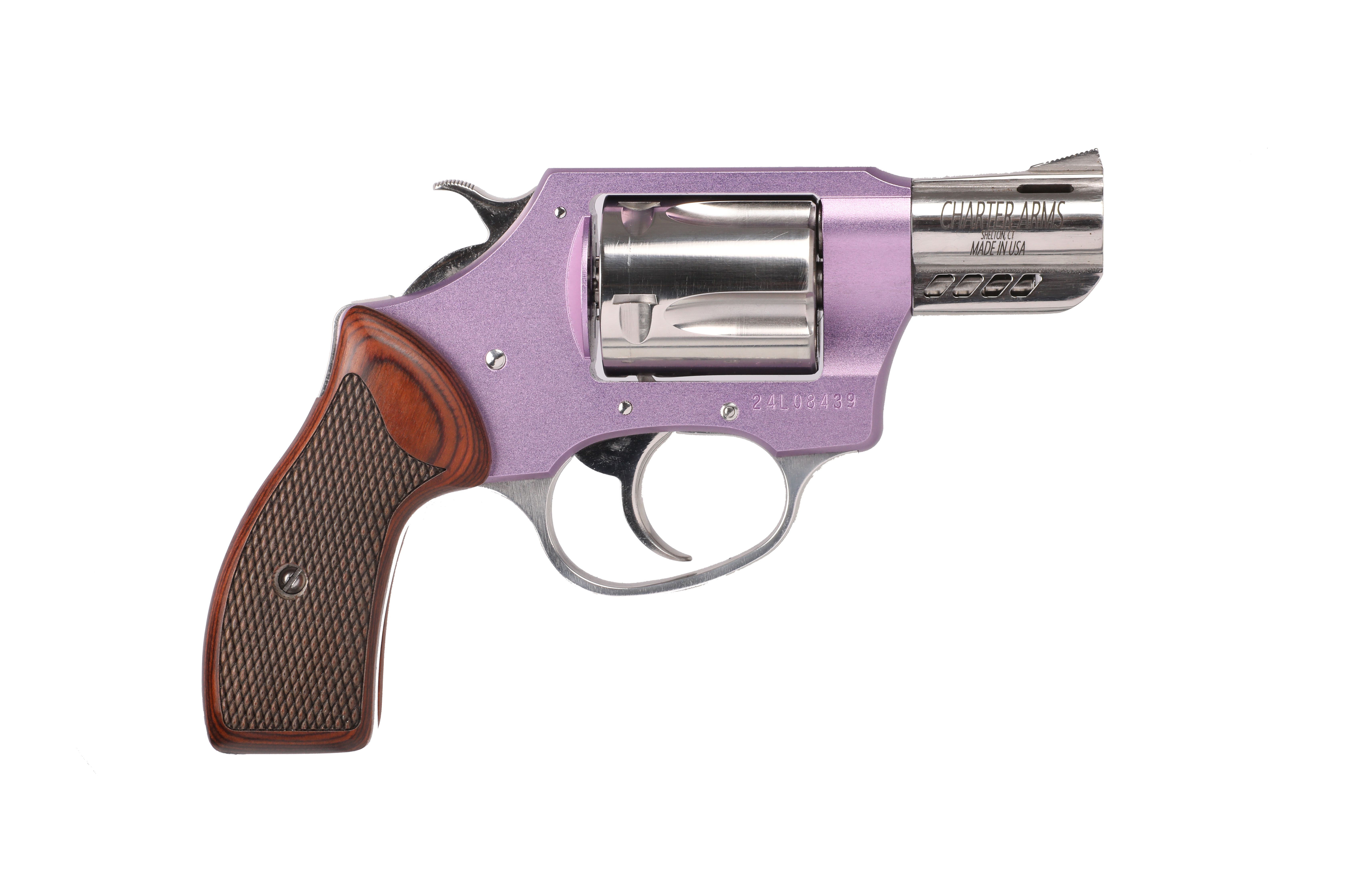 CHARTER ARMS COYOTE 380ACP PURPLE/SS 2in. 5RD - Revolvers at GunBroker ...