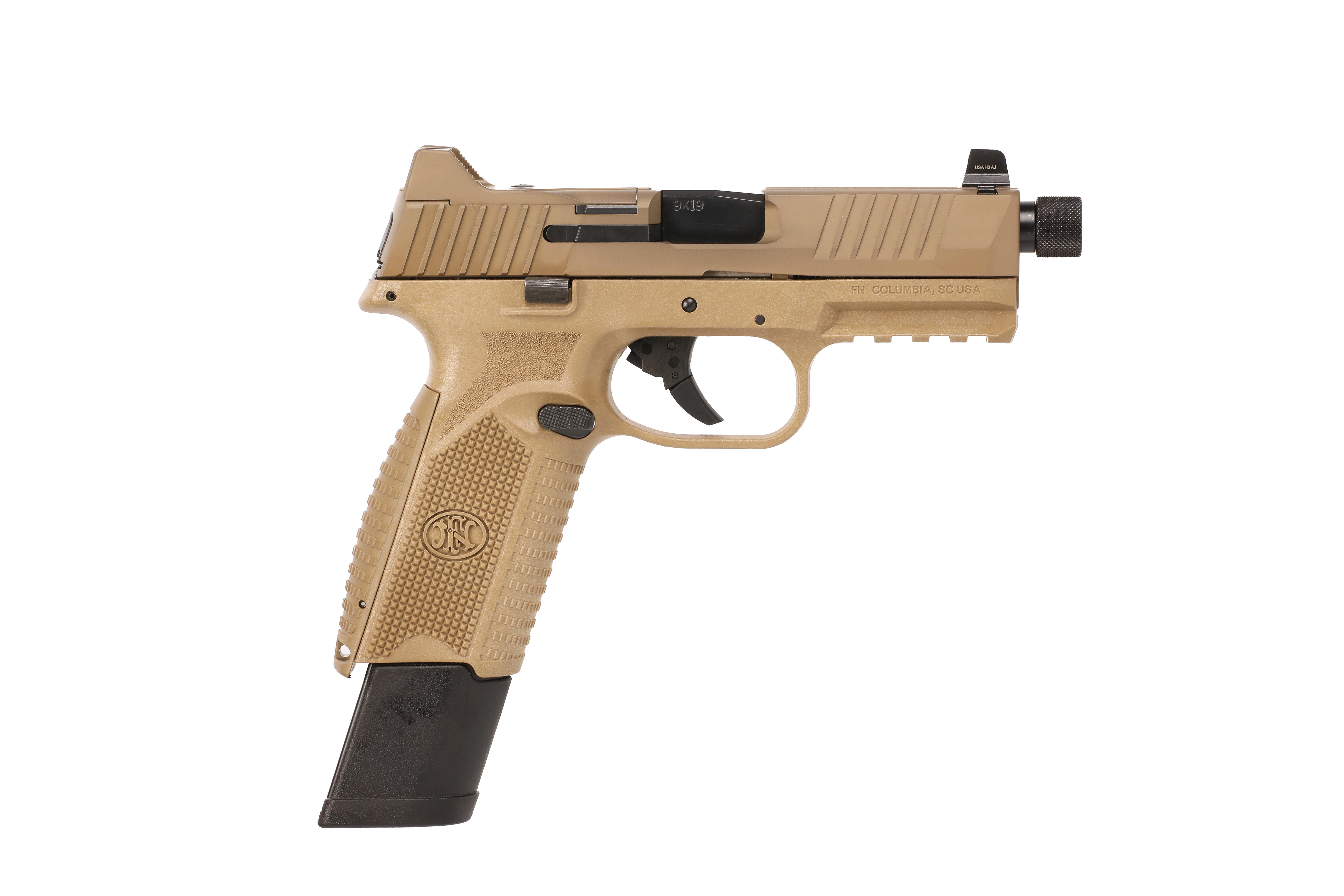 FN 509 TACT 9MM FDE 24+1 NS TB66-100373FN 509 Tactical9mmFN24 ...