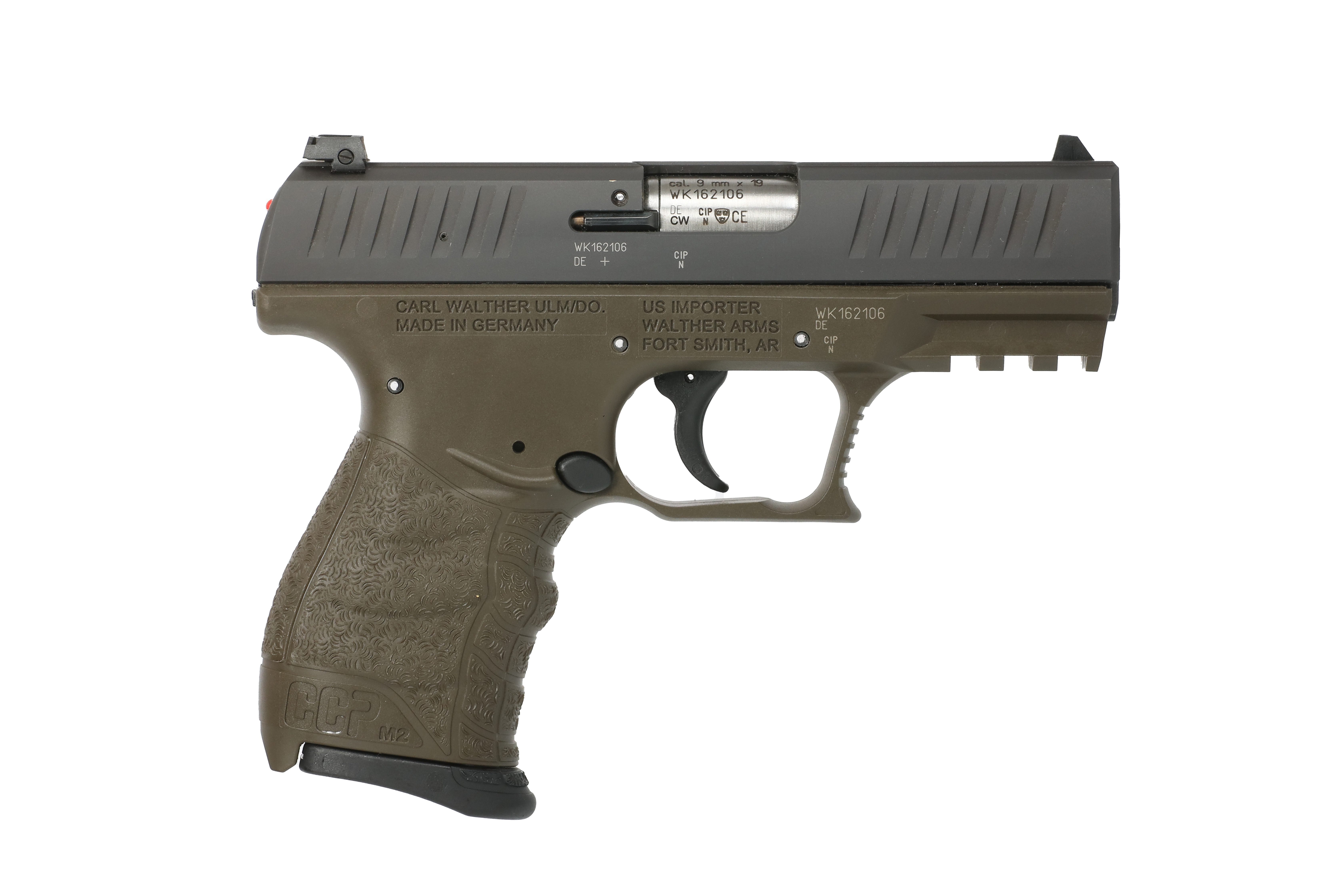 Walther CCP M2 9MM ODG/BLK 3.54" 8+1 9mm 5083506 - Semi Auto Pistols at GunBroker.com : 1102459849